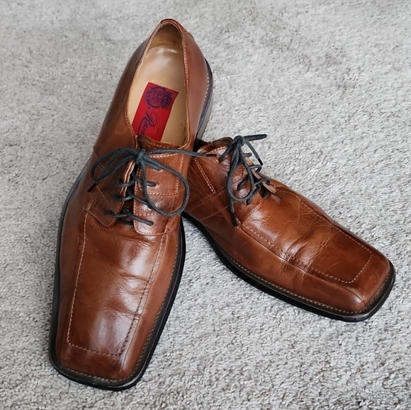 Ravello | Shoes | Ravello Mens Leather Dress Oxford Shoes Size 1 Brown ...